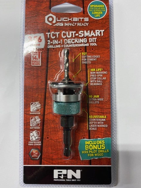 P&N QUICKBITS 3/16INCH TCT Decking Bit