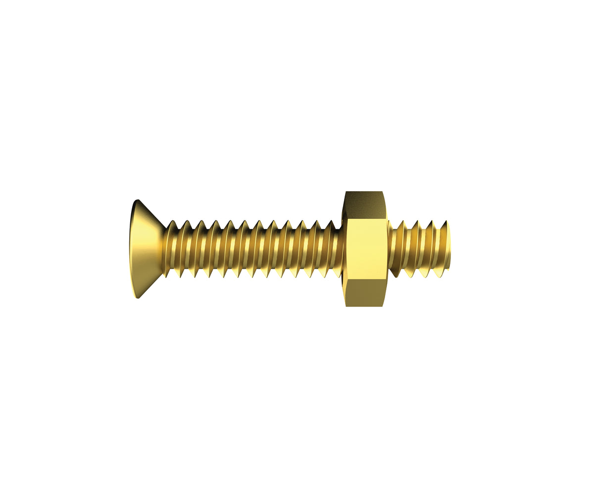 Countersunk Bolt Brass 3/16 x 18mm